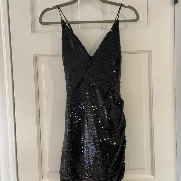 emory park | Dresses | Emory Park Black Sequin Mini Dress | Poshmark